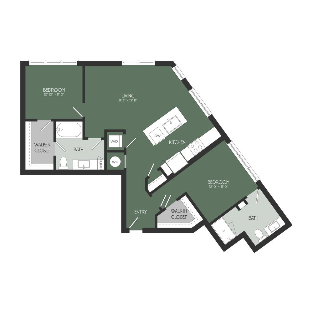Floor Plans - Studio, 1 & 2 Bedrooms | NOVEL Scott's Addition